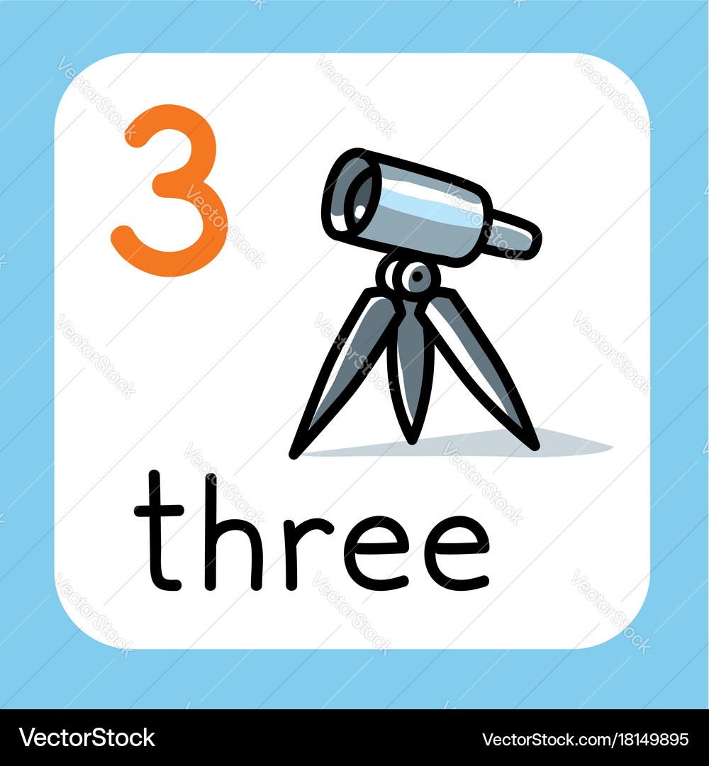 Card for learning to count from 1 10 education Vector Image