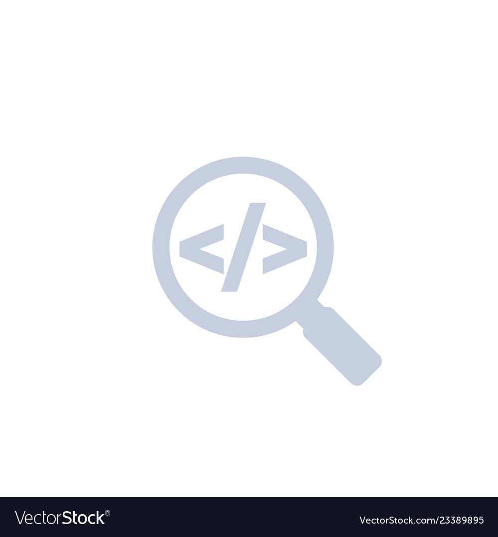 Code review icon on white Royalty Free Vector Image
