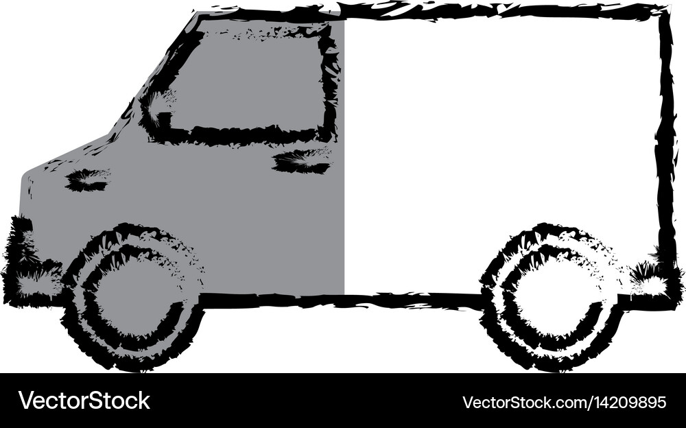 Delivery van vehicle isolated icon Royalty Free Vector Image