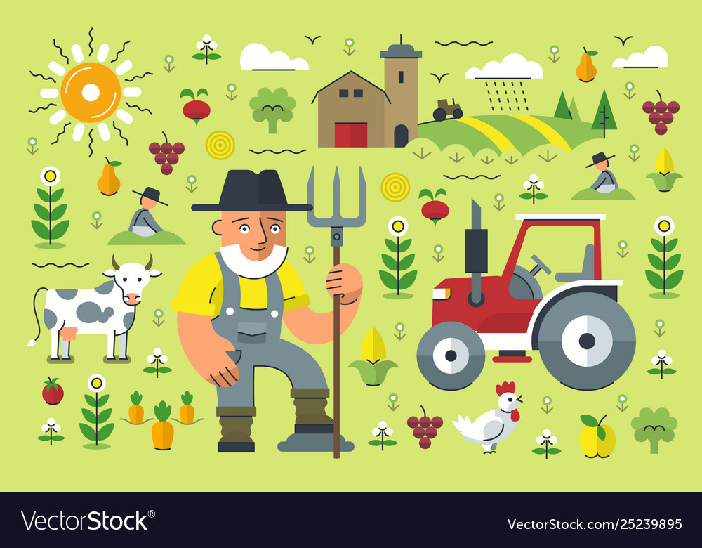 Farming Royalty Free Vector Image - VectorStock