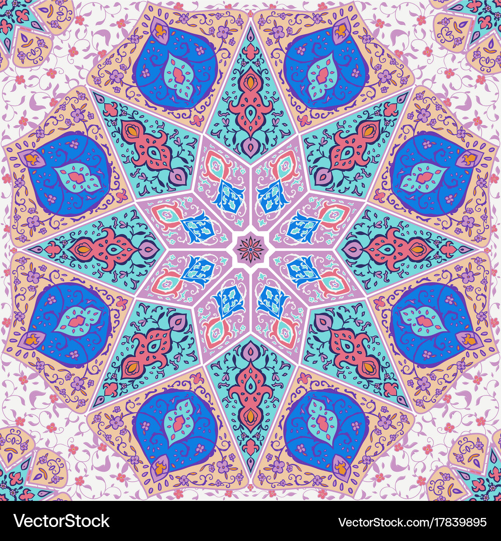 Floral Islamic Pattern Royalty Free Vector Image