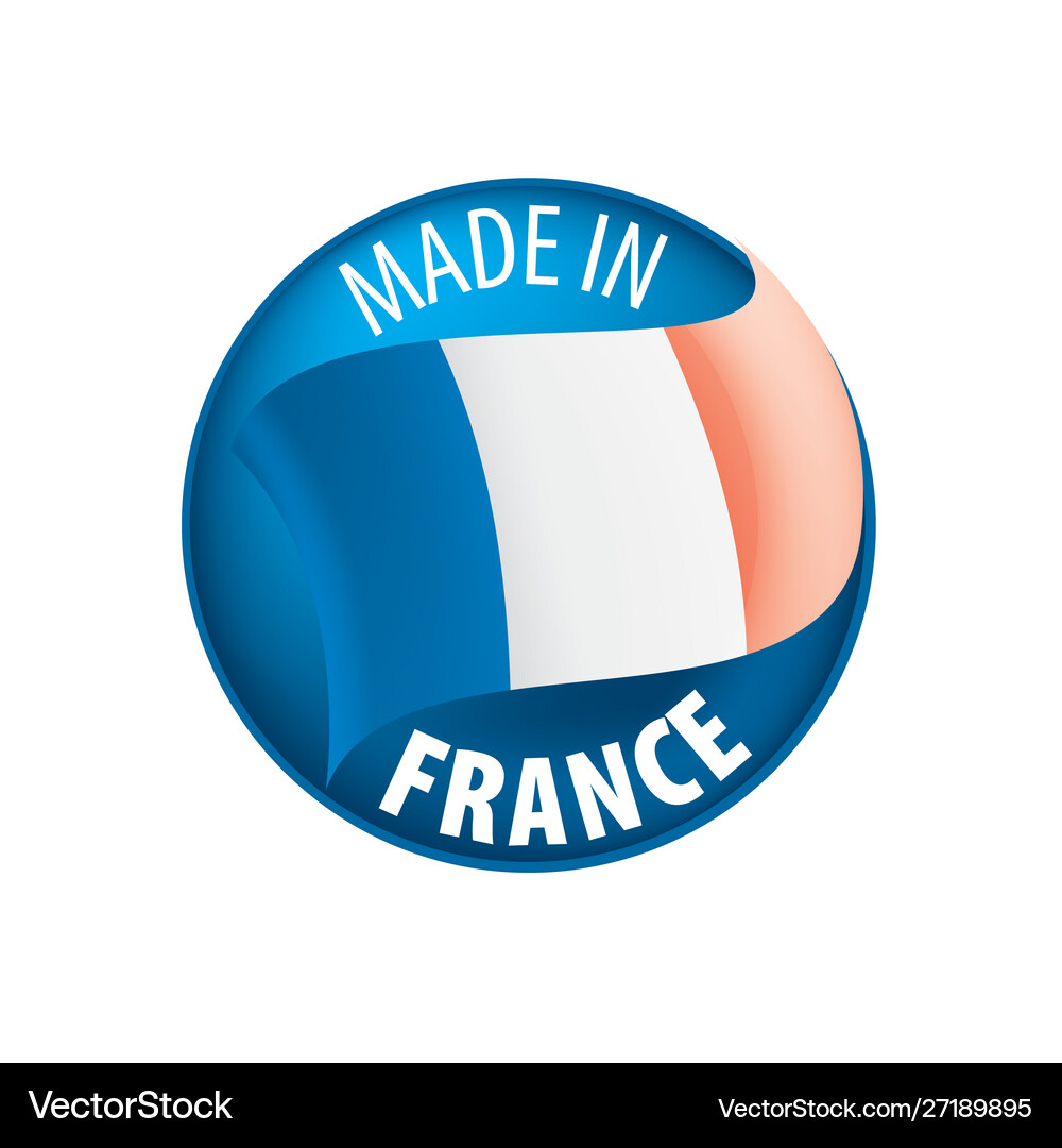 France flag on a white Royalty Free Vector Image