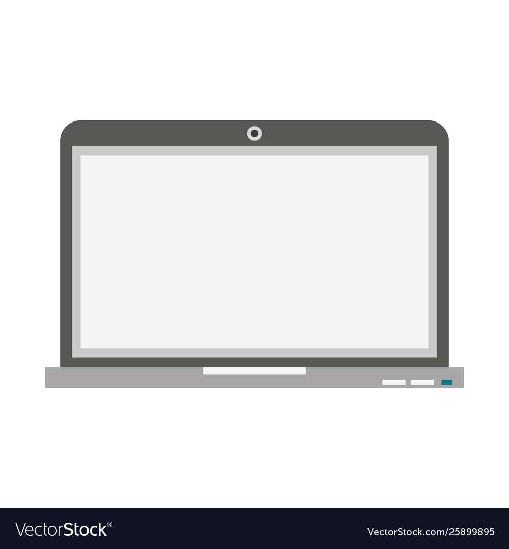 Laptop computer technology symbol isolated Vector Image