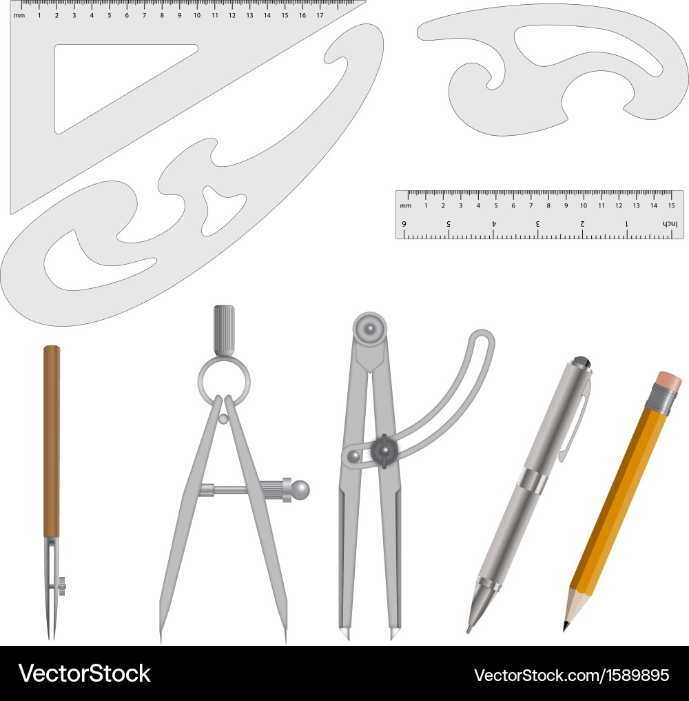 Measurement instrument set Royalty Free Vector Image