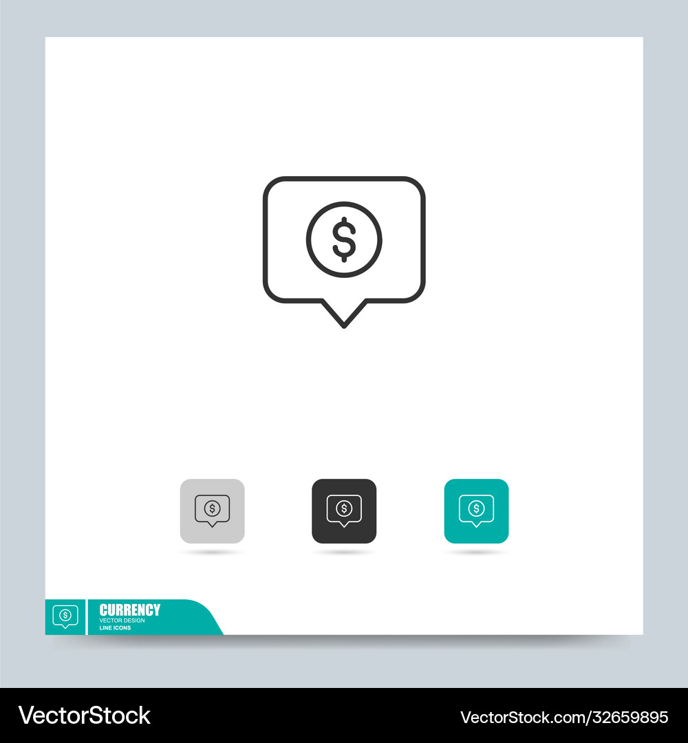 Modern currency icon symbol logo graphic design Vector Image