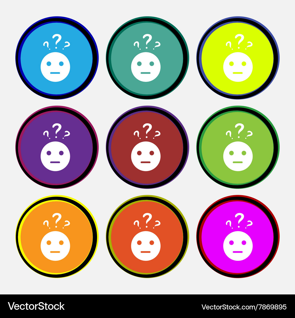 Question mark and man incomprehension icon sign Vector Image