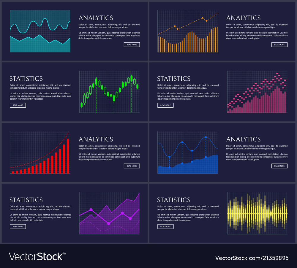 Statistics visual presentation Royalty Free Vector Image