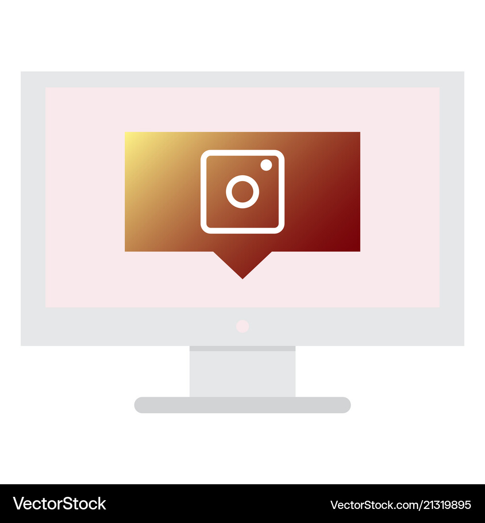 Web icon of modern lineart camera digital Vector Image