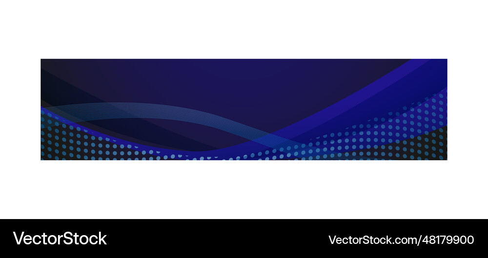 Blue dynamic wavy and grunge halftone banner Vector Image