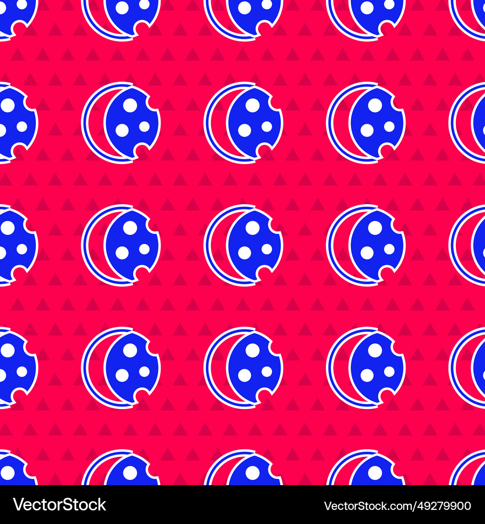 Blue eclipse of the sun icon isolated seamless Vector Image