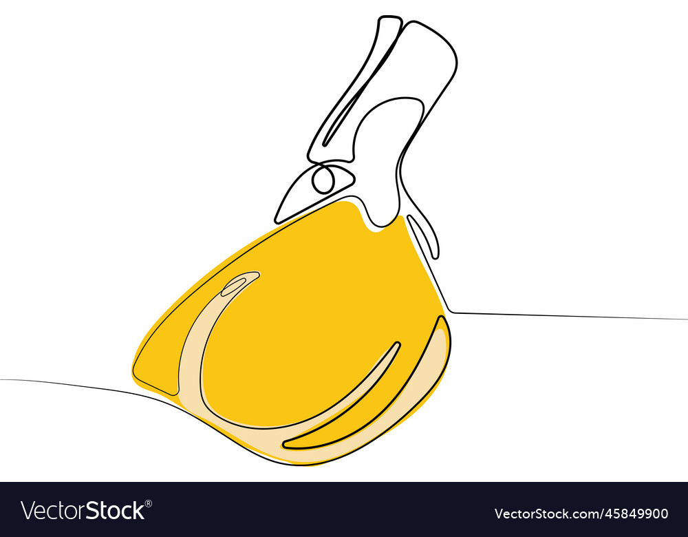 Continuous one line drawing ofengineer wearing Vector Image