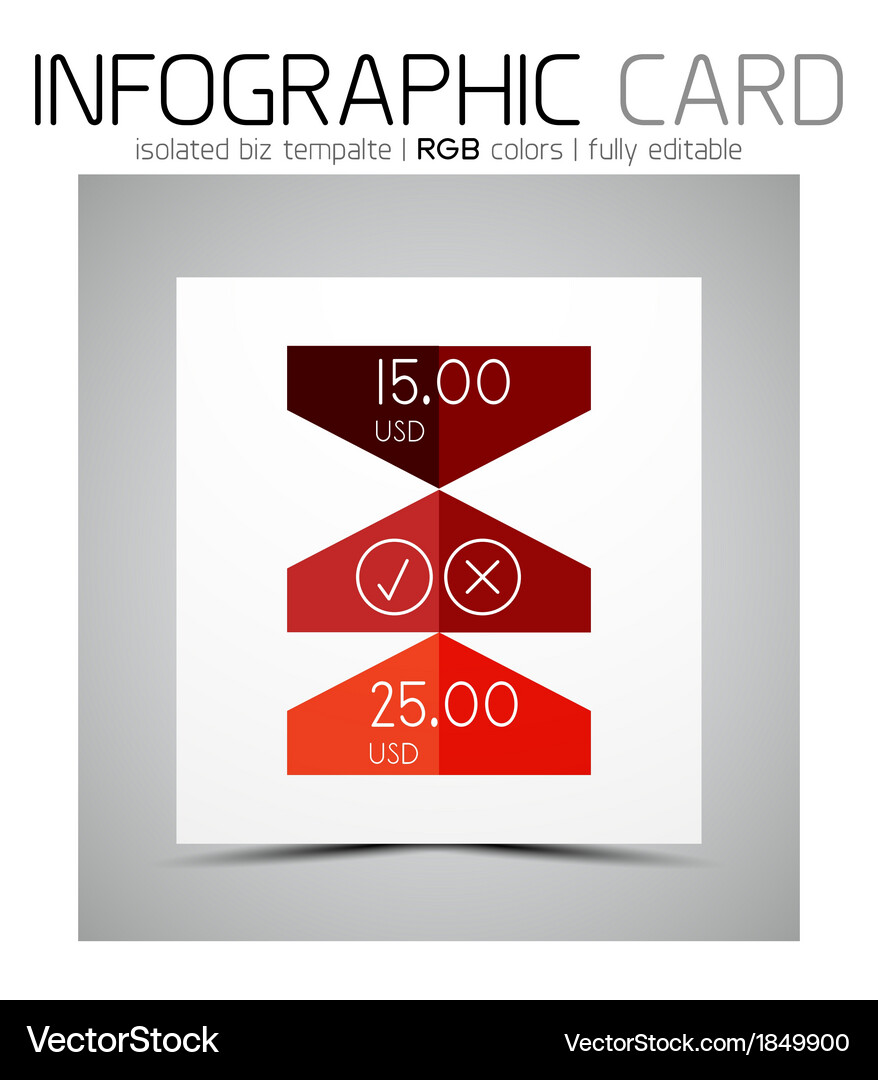 Geometric shape infographic business card Vector Image