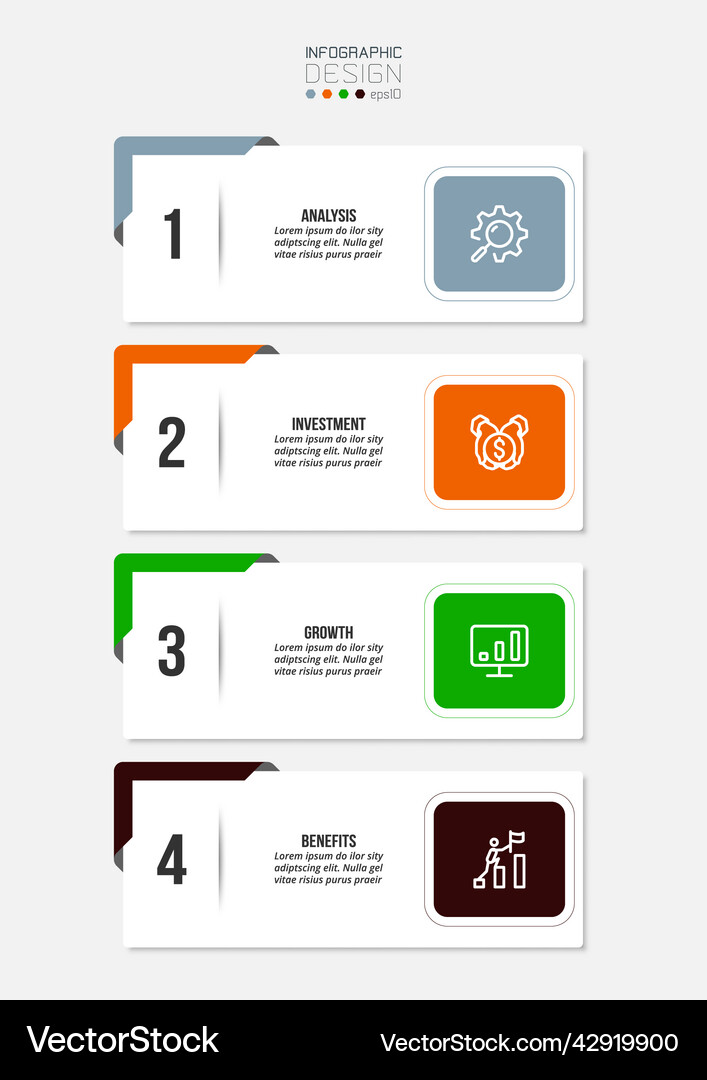 Infographic template business concept Royalty Free Vector