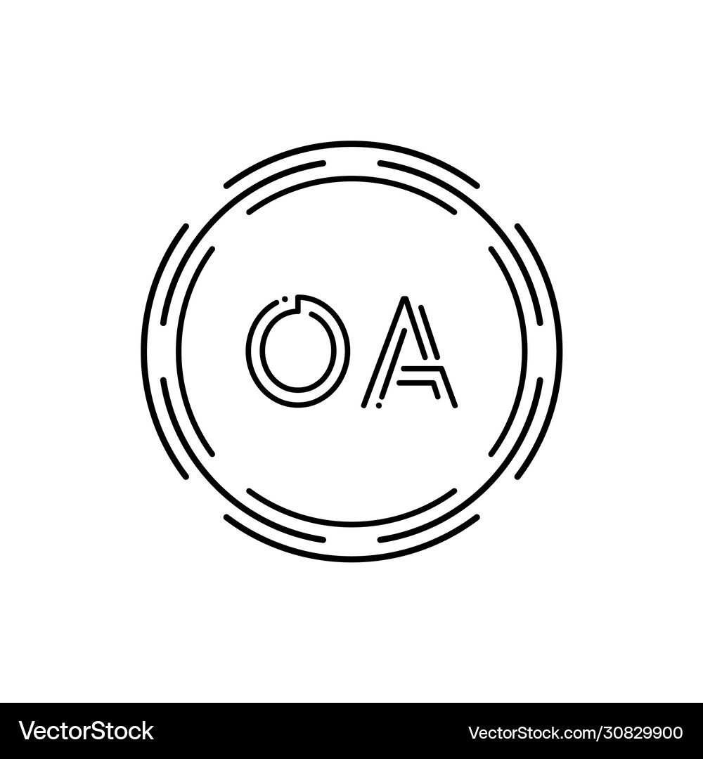 Initial monogram letter oa logo design template Vector Image