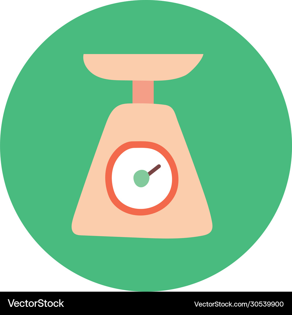 Kitchen scale balance utensil hand draw style Vector Image
