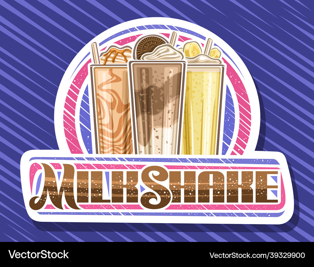 Logo for milkshake Royalty Free Vector Image - VectorStock
