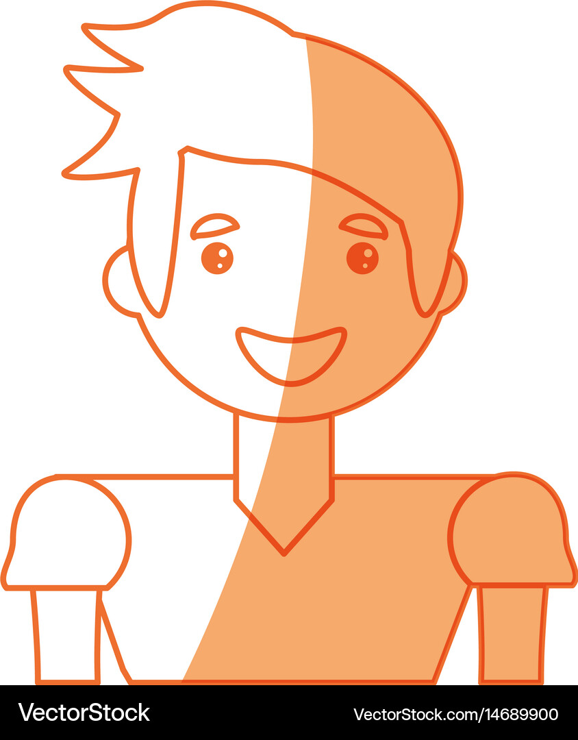 Man smiling cartoon Royalty Free Vector Image - VectorStock