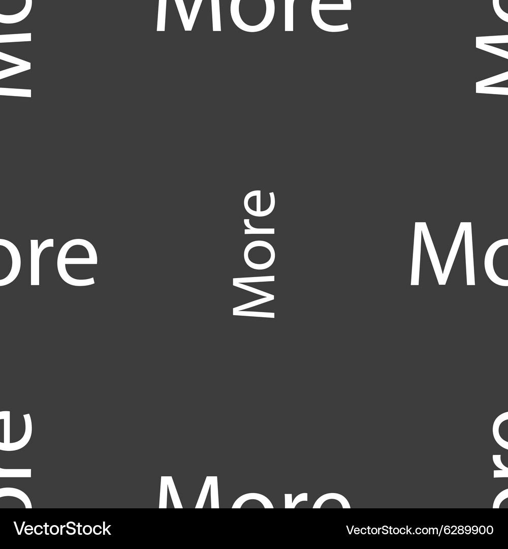 More sign icon details symbol website navigation Vector Image