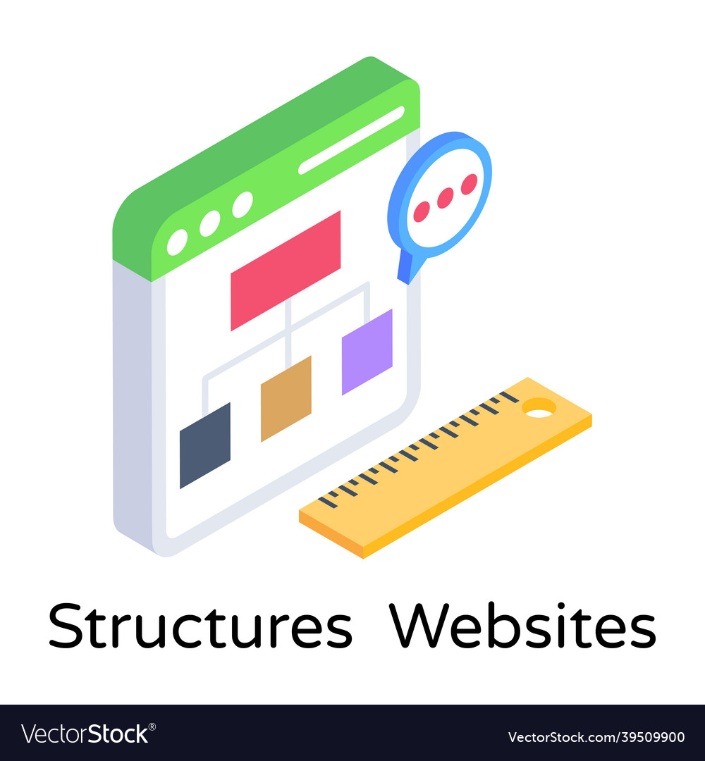 Structures website Royalty Free Vector Image - VectorStock