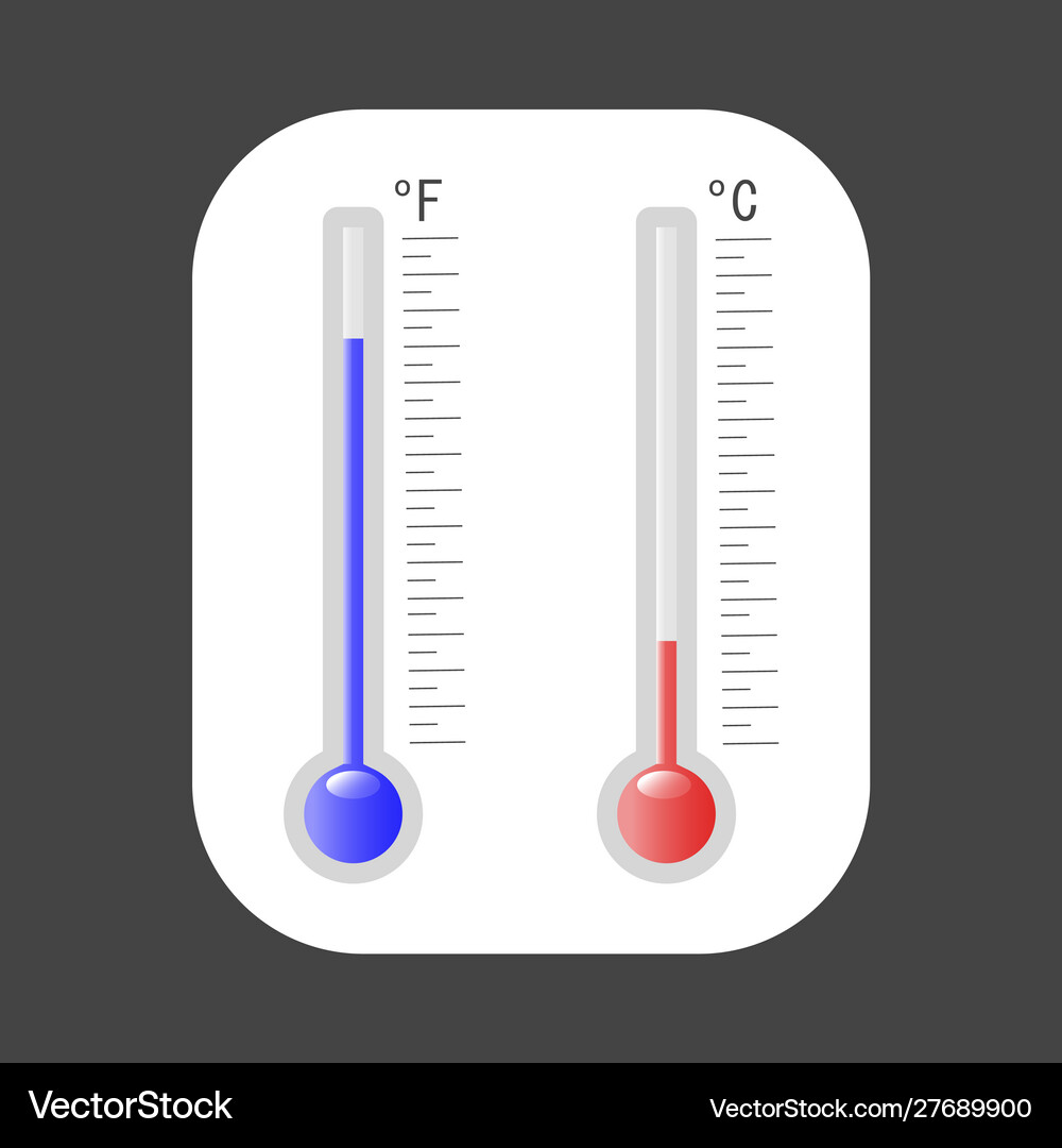 Thermometer shows cold and heat in celsius Vector Image