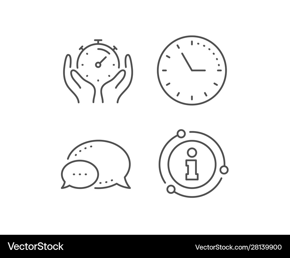 Timer line icon time management sign stopwatch Vector Image