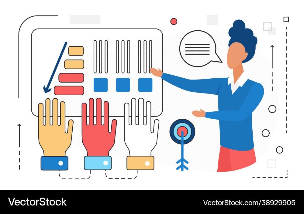 Business report presentation conference concept Vector Image