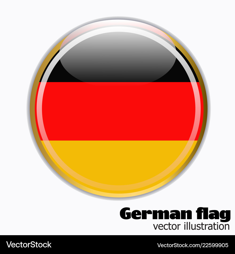 Button with flag of germany Royalty Free Vector Image