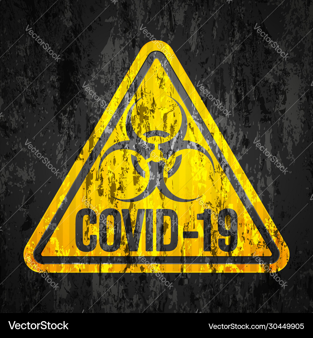 Covid19-19 road sign background Royalty Free Vector Image