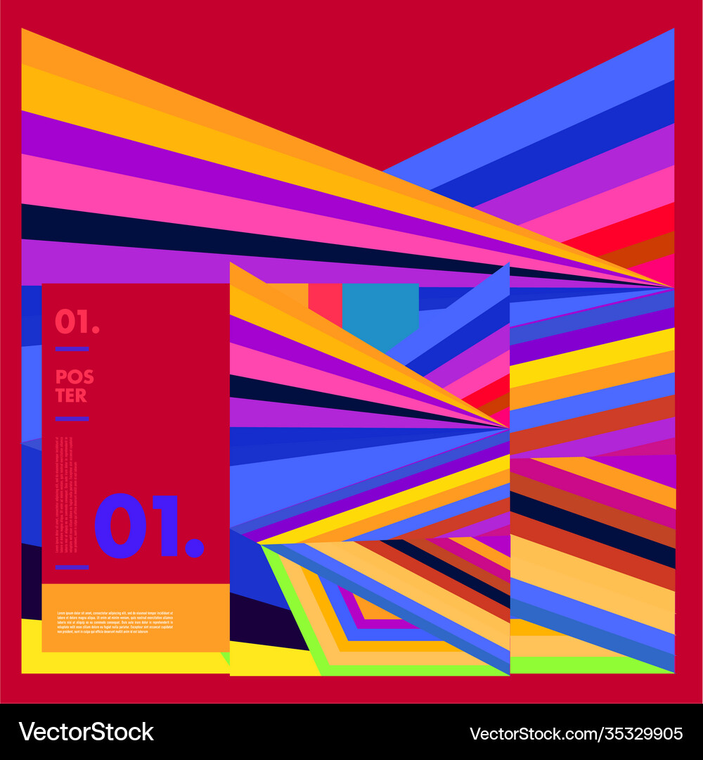 Geometric colorful pattern for poster and banner Vector Image