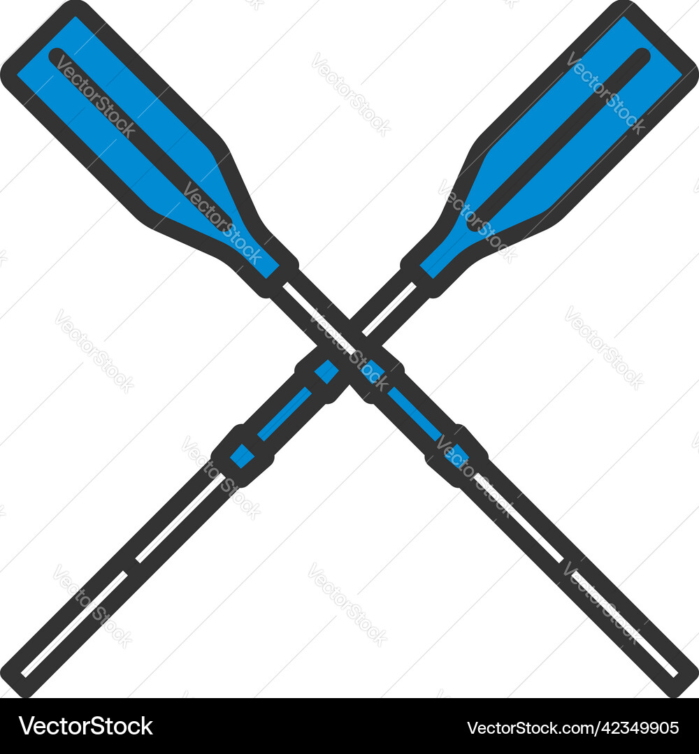 Icon of boat oars Royalty Free Vector Image - VectorStock
