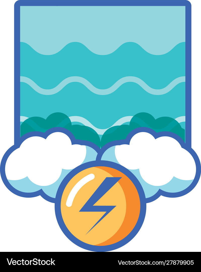 Isolated water energy icon fill design Royalty Free Vector