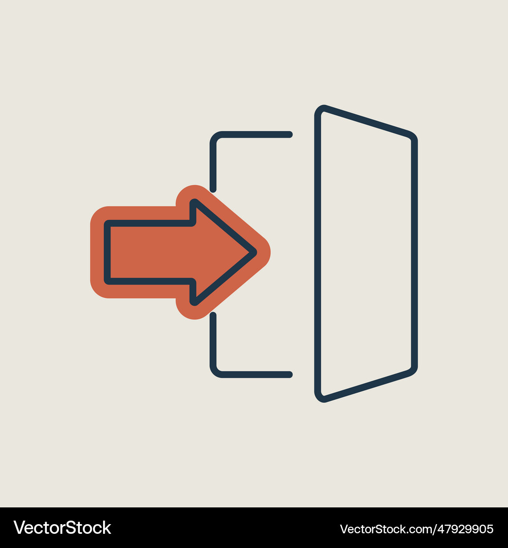 Login icon in trendy flat style Royalty Free Vector Image