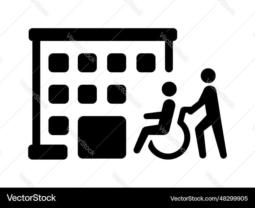 Nursing home care icon Royalty Free Vector Image