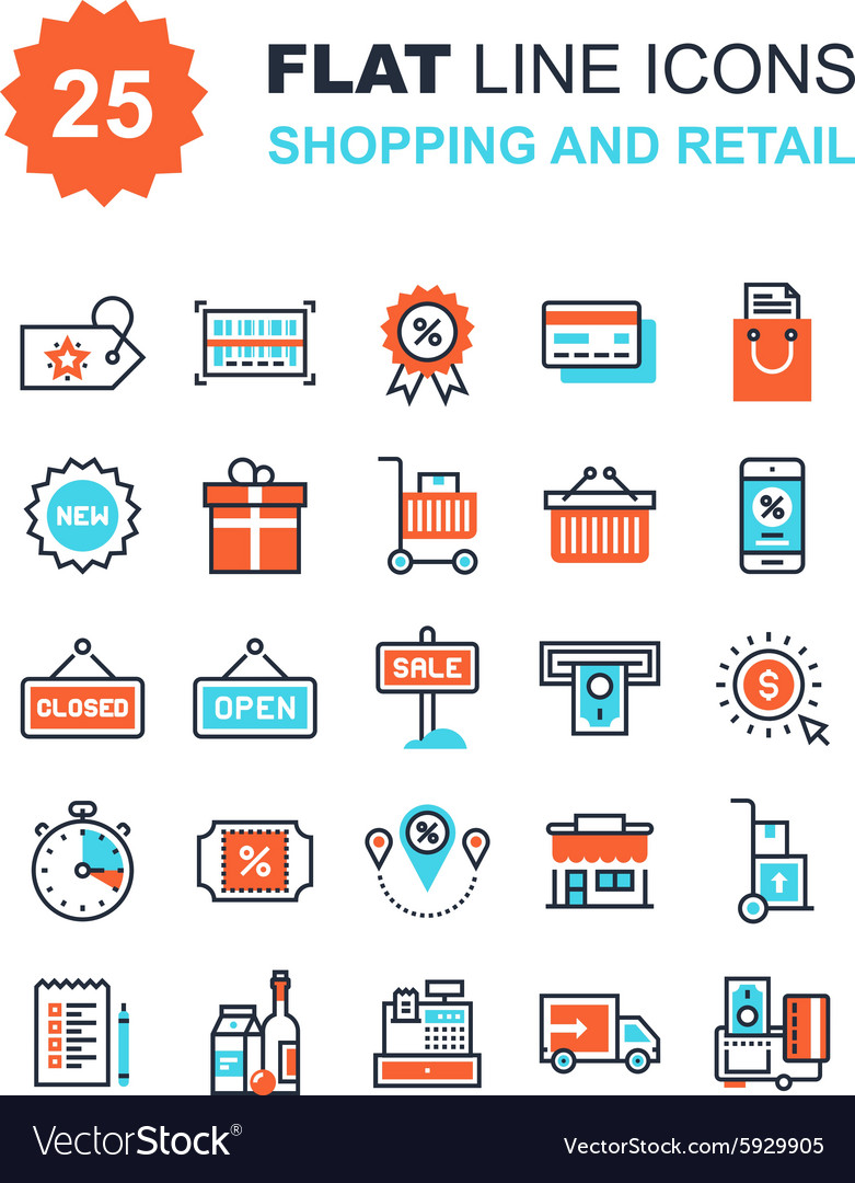 Shopping and retail Royalty Free Vector Image - VectorStock