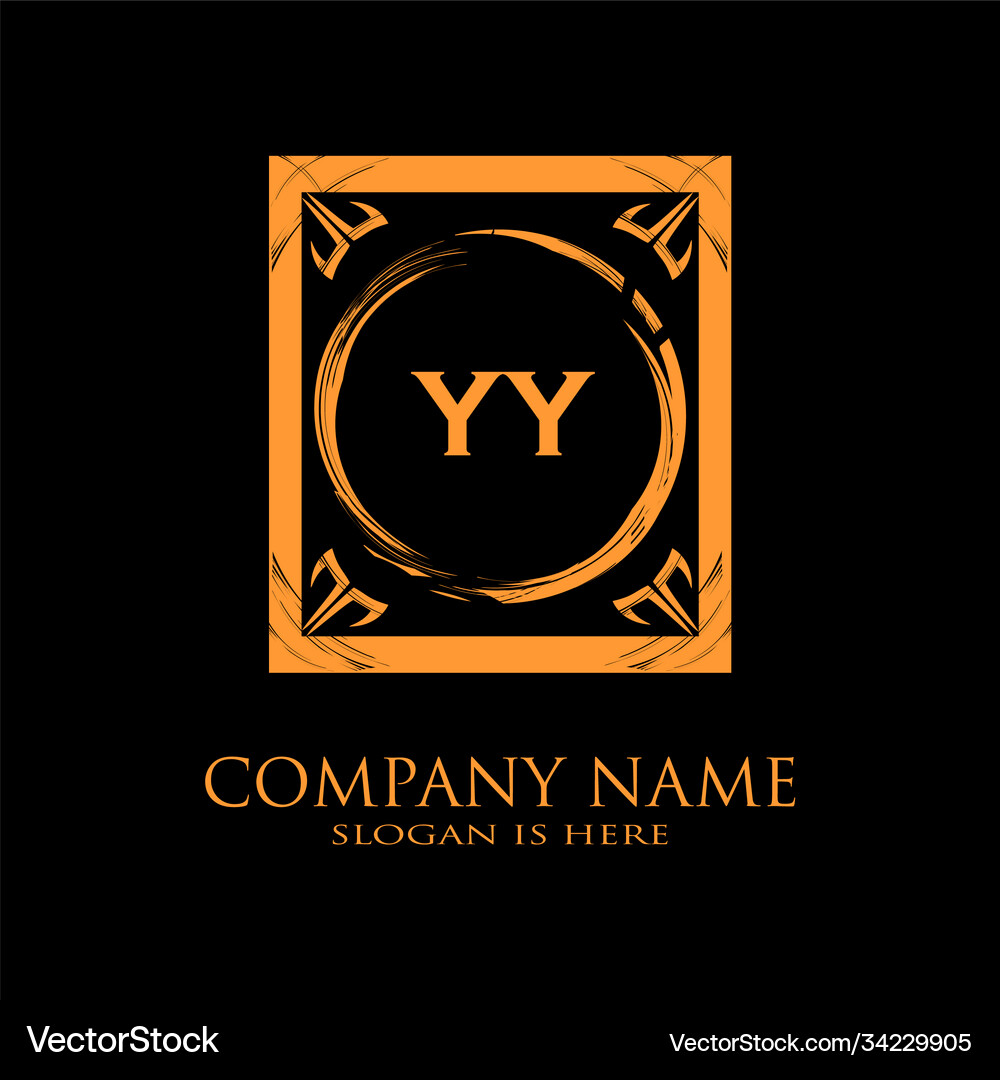 Yy letter initial with royal luxury logo template Vector Image