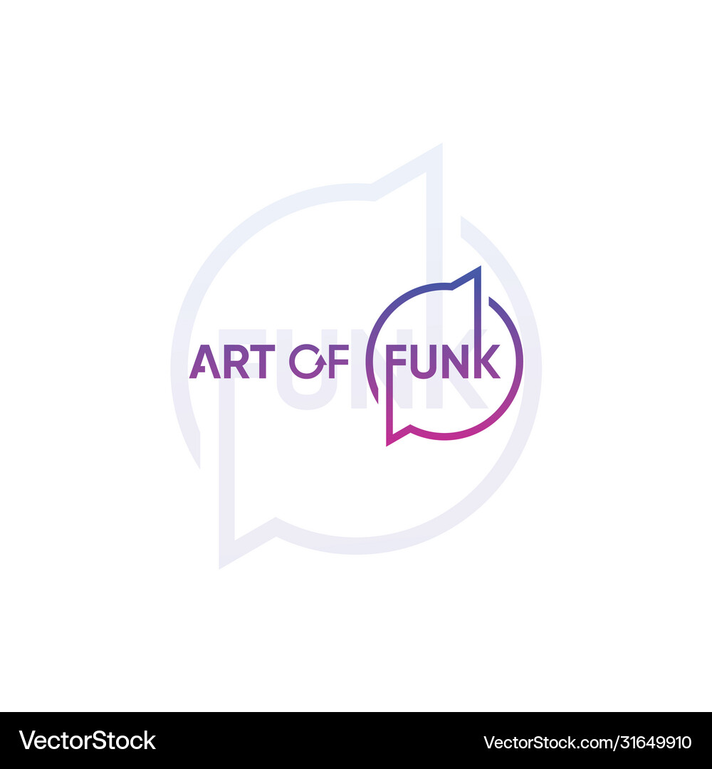 Abstract modern art funk logo template Royalty Free Vector