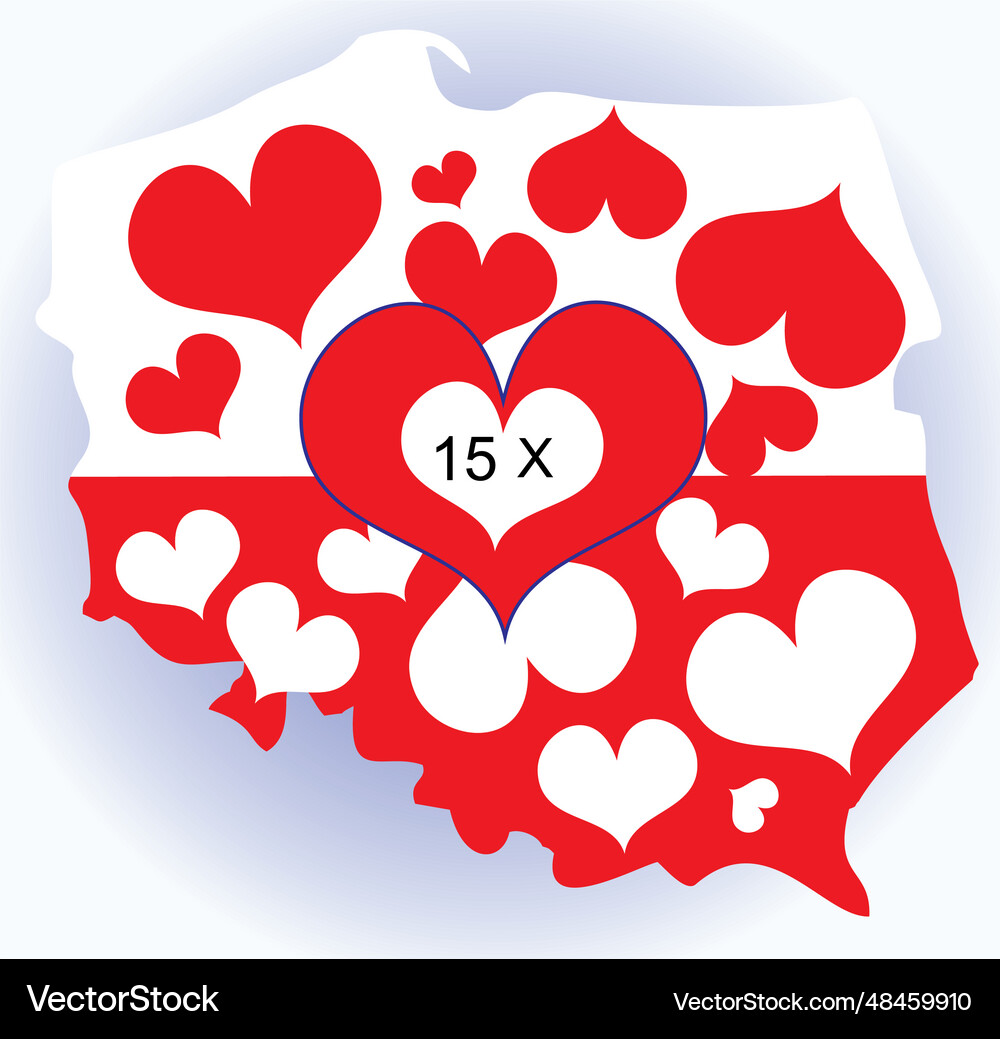 Background with a map of poland Royalty Free Vector Image