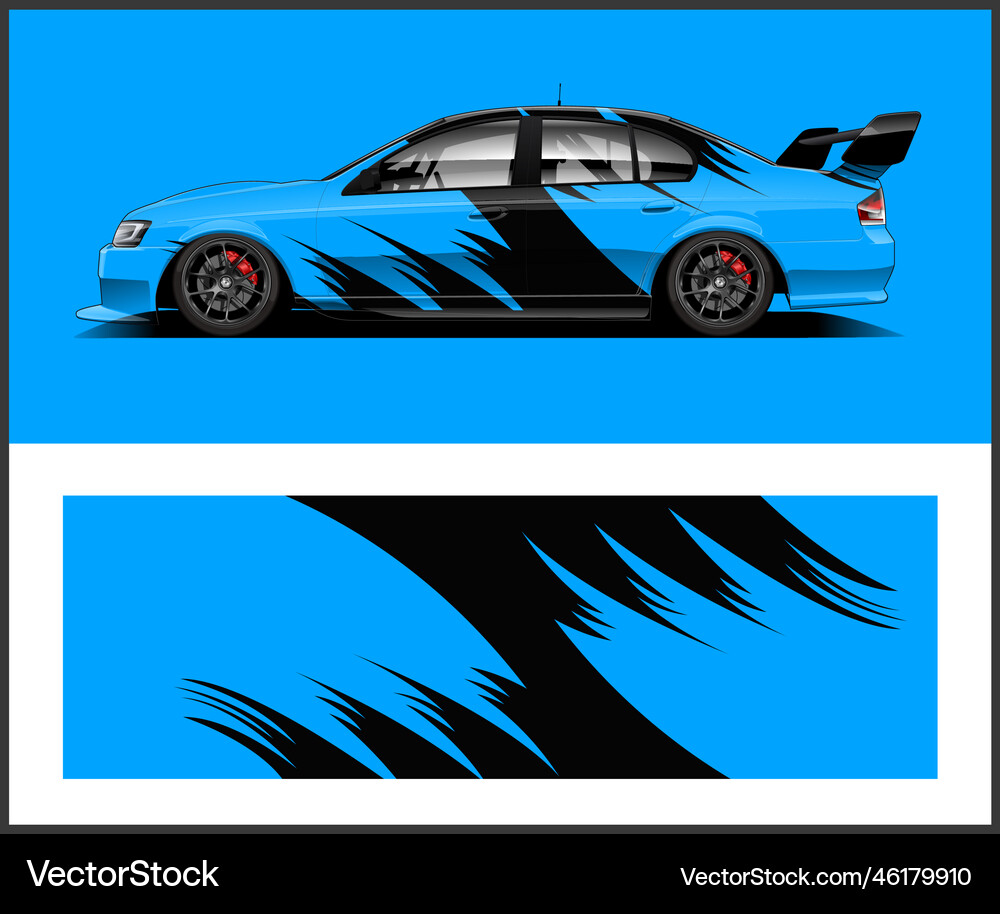 Car wrap design for vehicle vinyl Royalty Free Vector Image