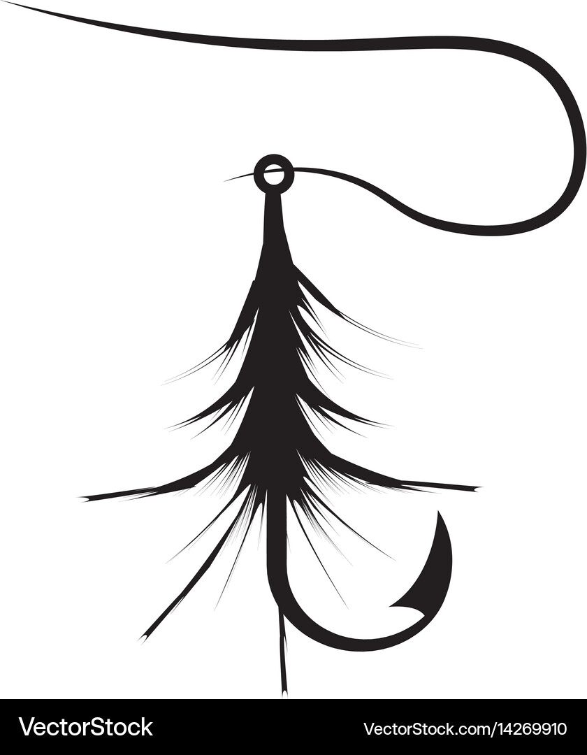 Design template fishing hook lure Royalty Free Vector Image