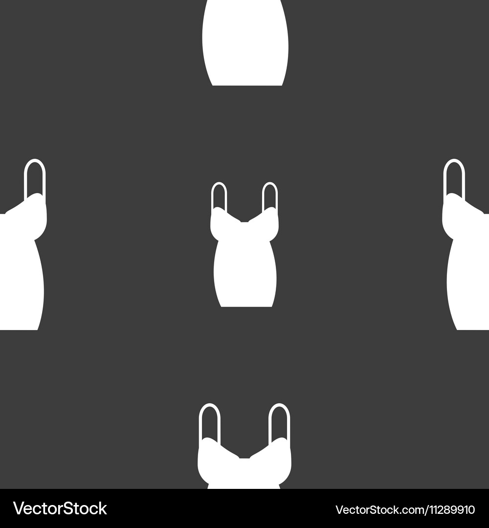 Dress icon sign seamless pattern on a gray Vector Image