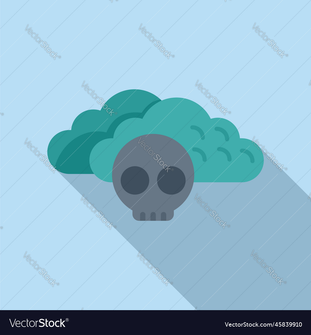 Malware cloud data icon flat virus error Vector Image