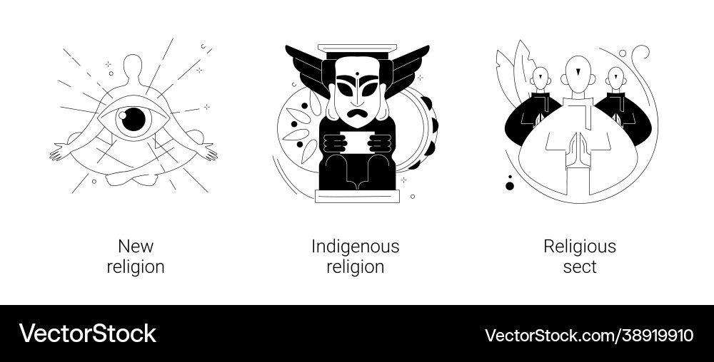 Spiritual movement abstract concept Royalty Free Vector