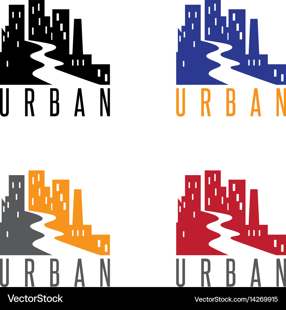 Abstract icon design template urban landscape Vector Image