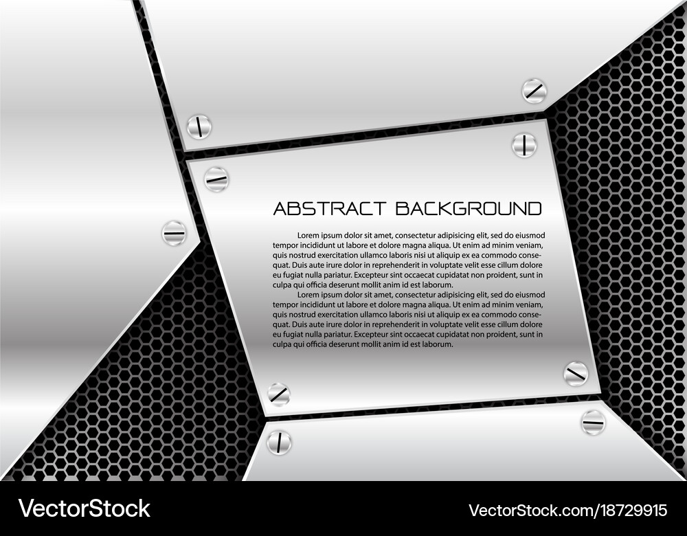 Abstract metal sheet hexagon mesh Royalty Free Vector Image