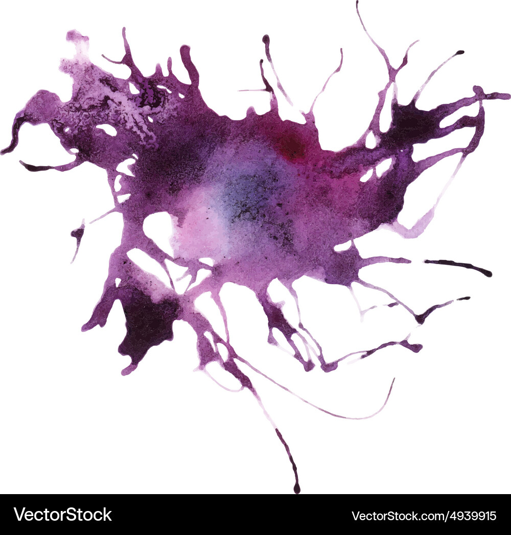 Beautiful traced watercolor splatter Royalty Free Vector