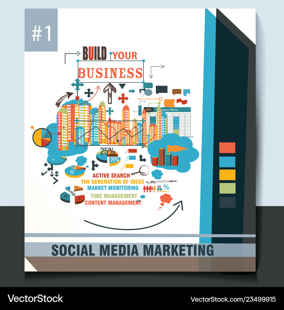 Brochure flyer design template cover Royalty Free Vector