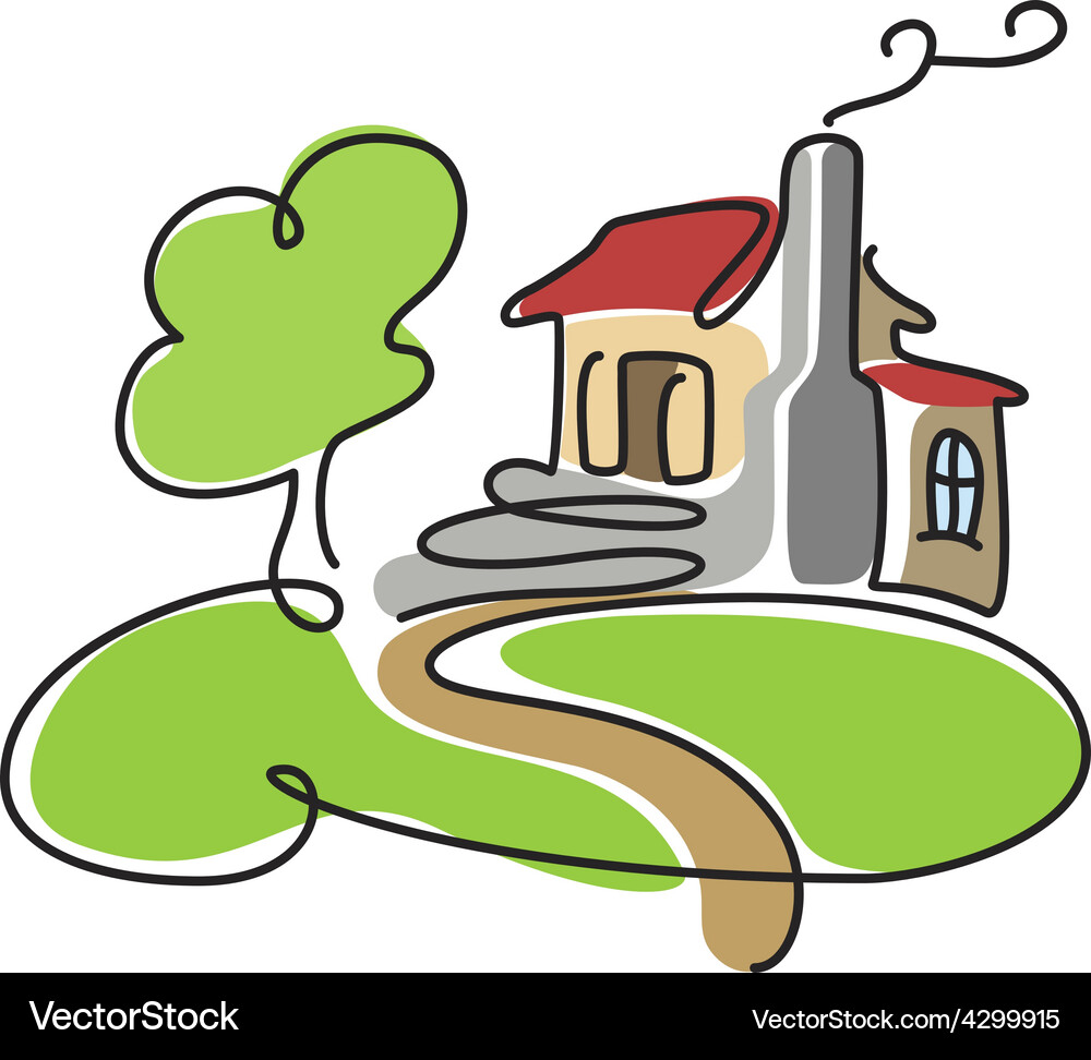 Cartoon house icon Royalty Free Vector Image - VectorStock