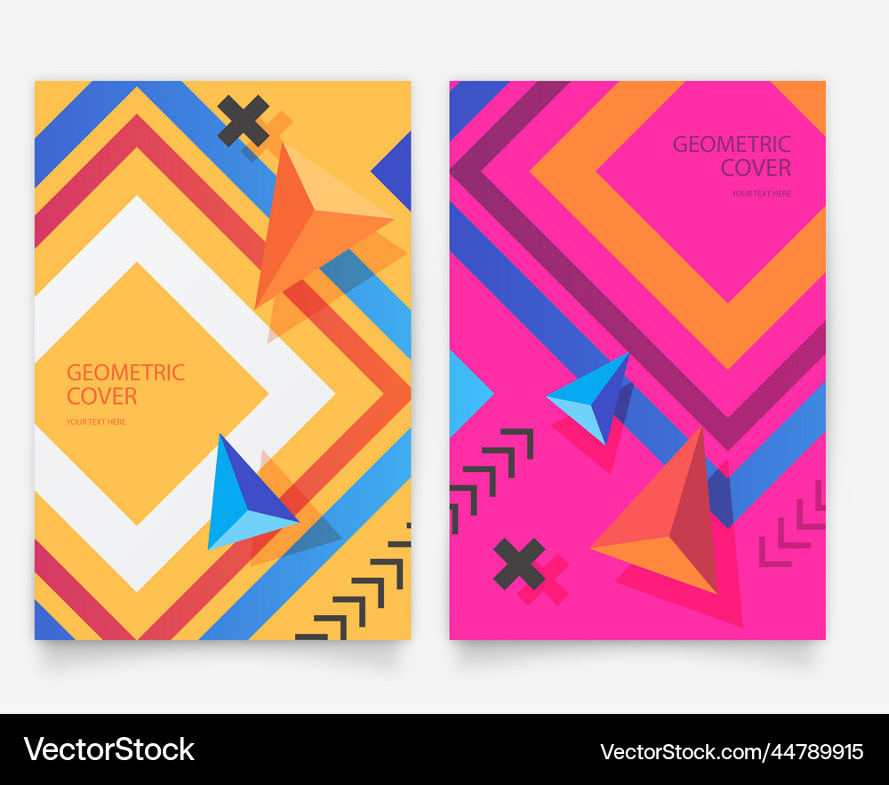 Colorful abstract brochure template design Vector Image
