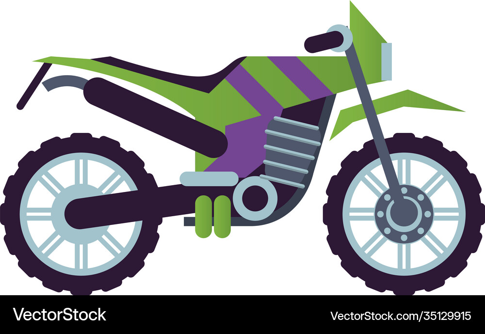 Cross motorcycle style vehicle icon Royalty Free Vector