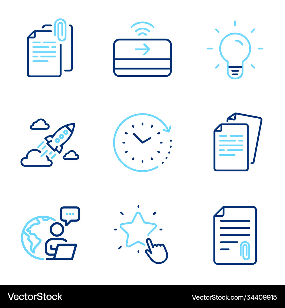 Education icons set included icon as documents Vector Image